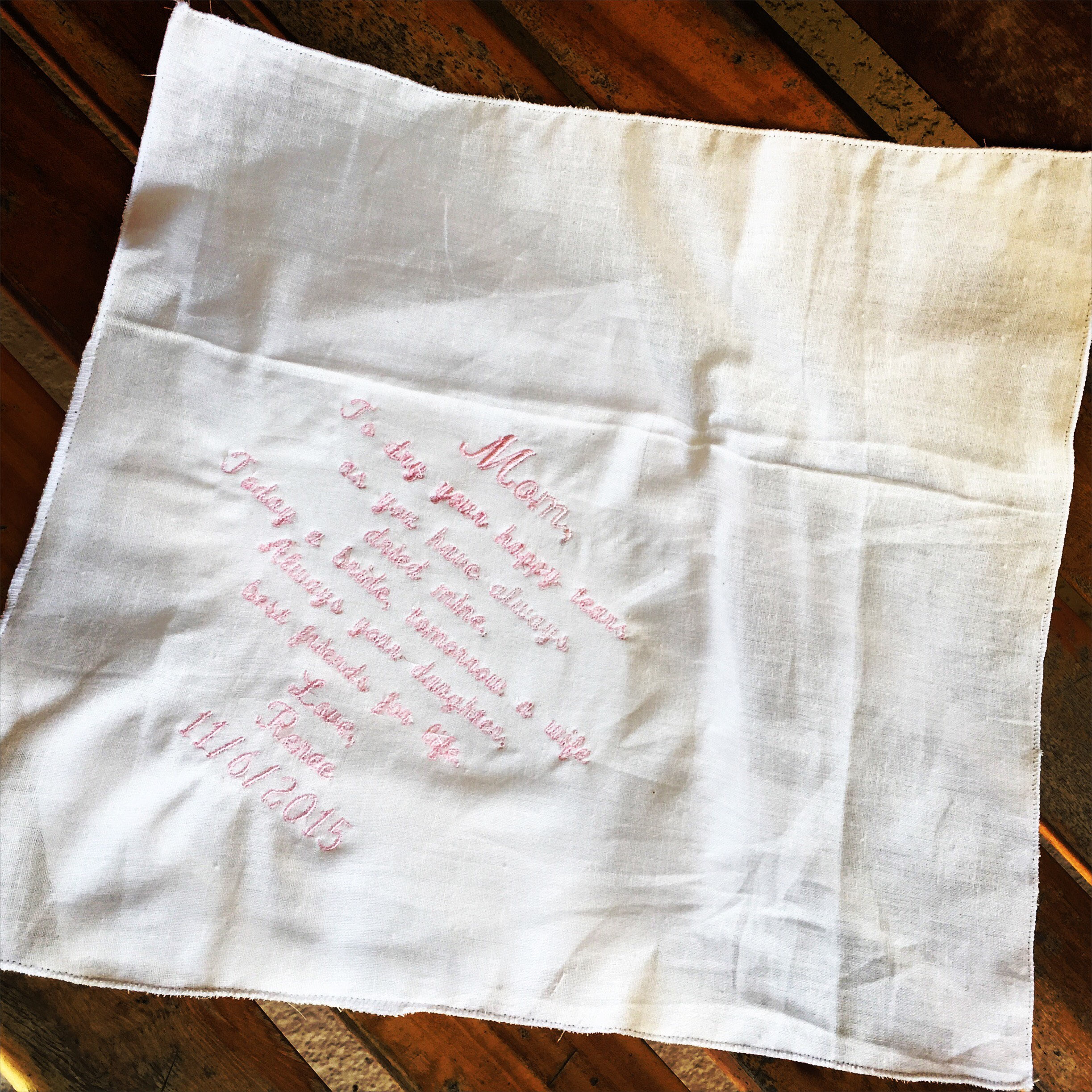Handmade and Embroidered Wedding Hankies - Etsy