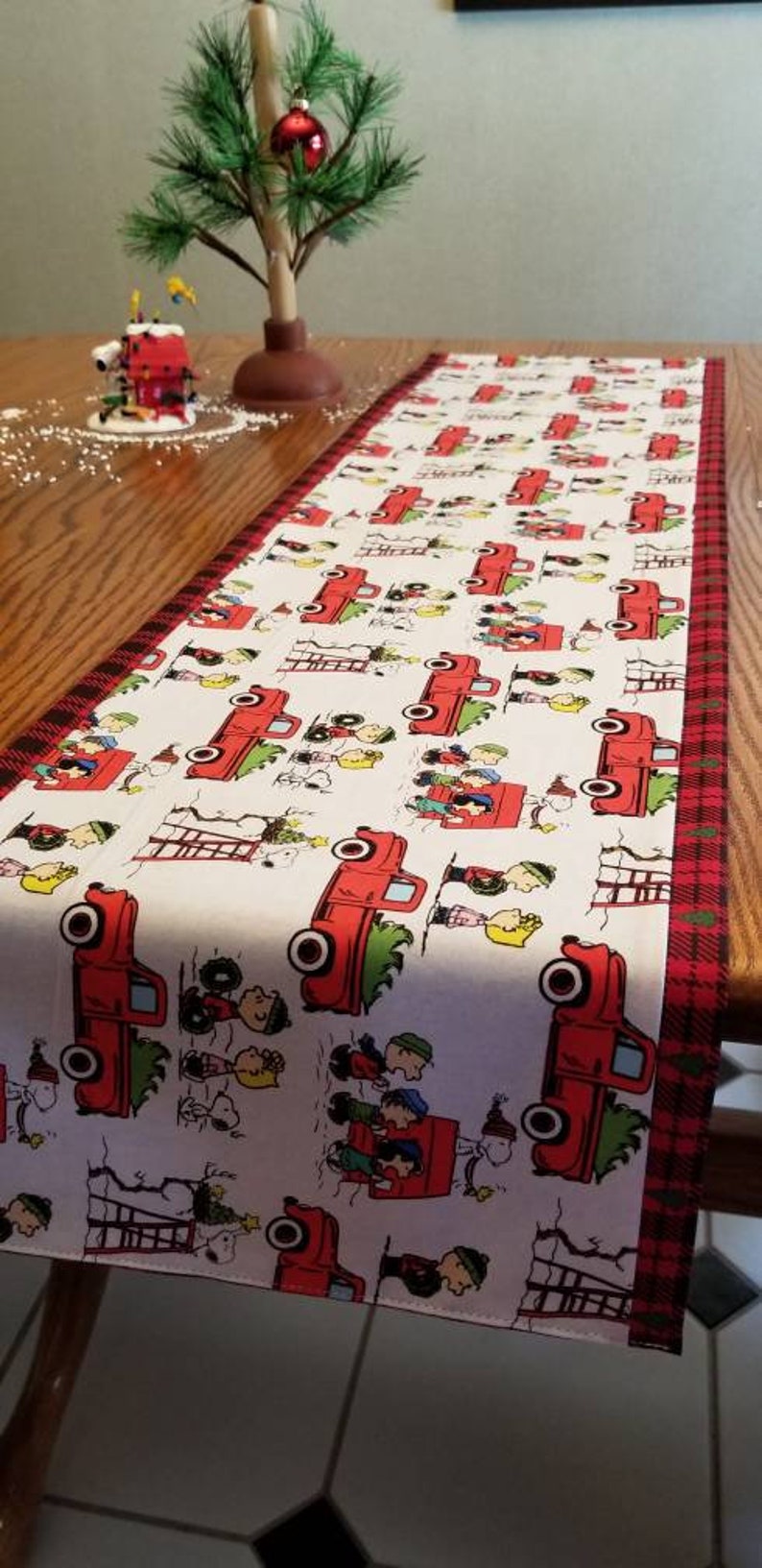 Winter Snowman Barn Table Runner Handcrafted Elegant Design | Etsy