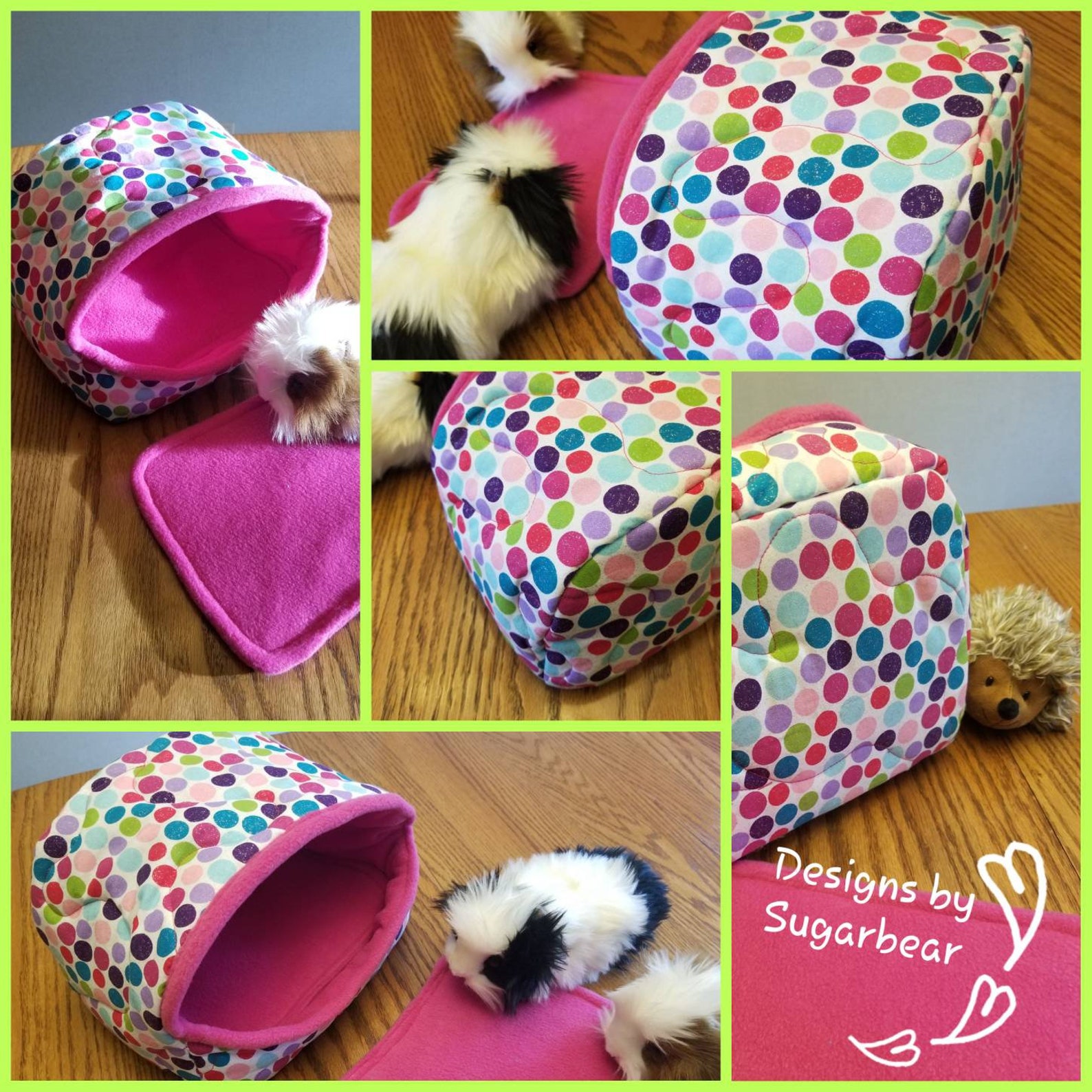 Guinea Pig Bed Hidey Piggy Cozy Cave Handmade Quality Quilted | Etsy