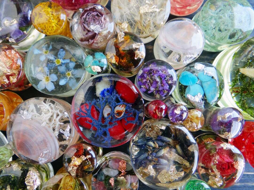 CUSTOM PLUGS Made for You Custom Ear Gauges and Tunnels Floral Plugs ...