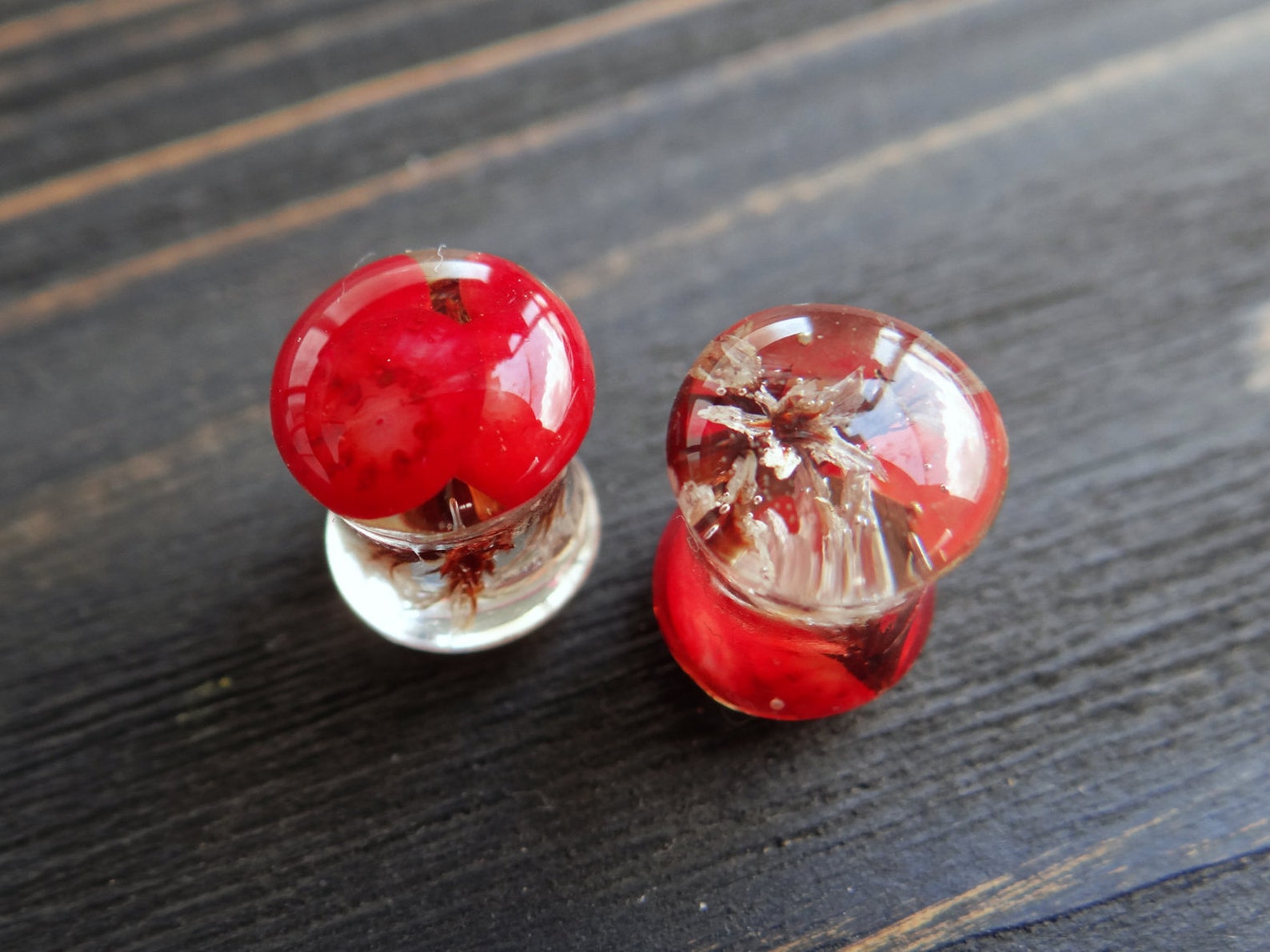 Stone Plugs 00g Coral Plugs Floral Plugs Double Sided Plug - Etsy