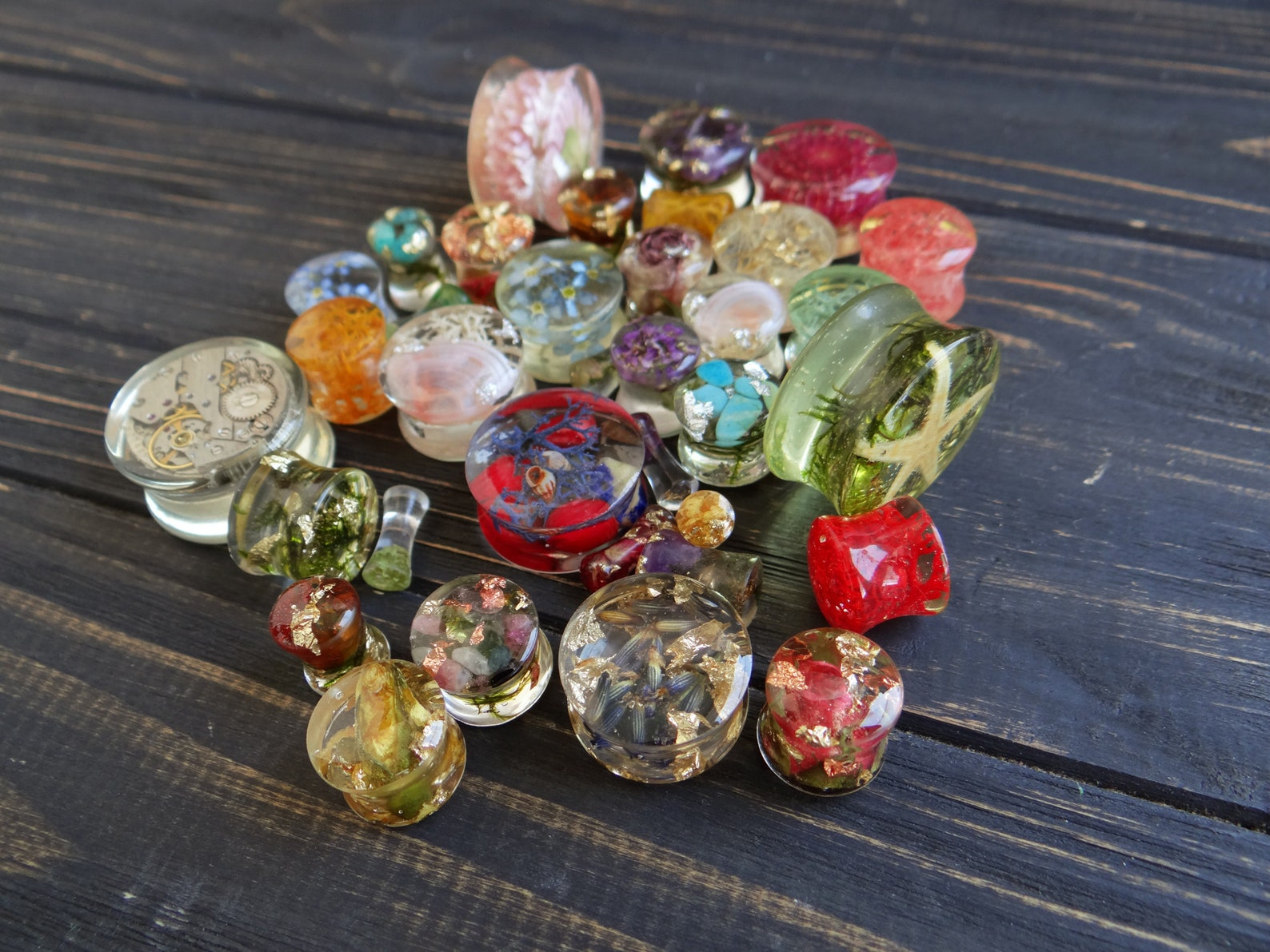 CUSTOM PLUGS Made for You Custom Ear Gauges and Tunnels Floral | Etsy