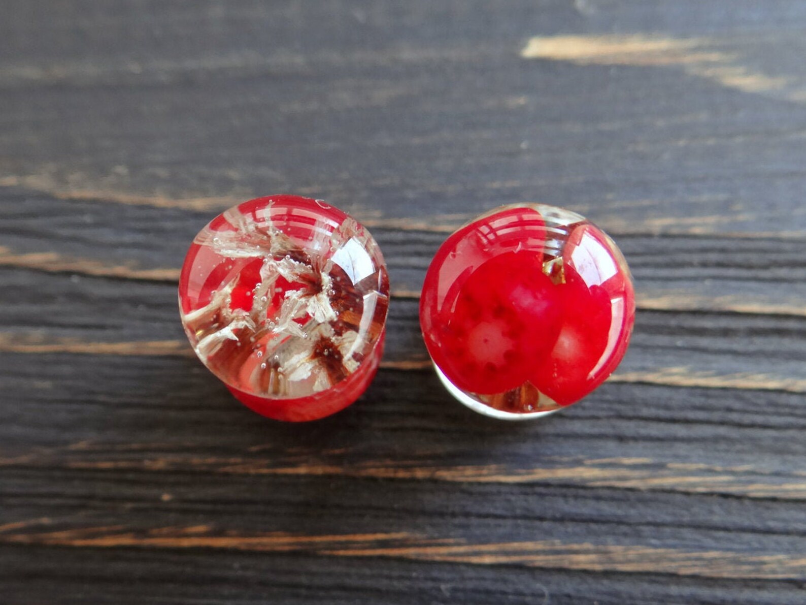 Stone Plugs 00g Coral Plugs Floral Plugs Double Sided Plug - Etsy
