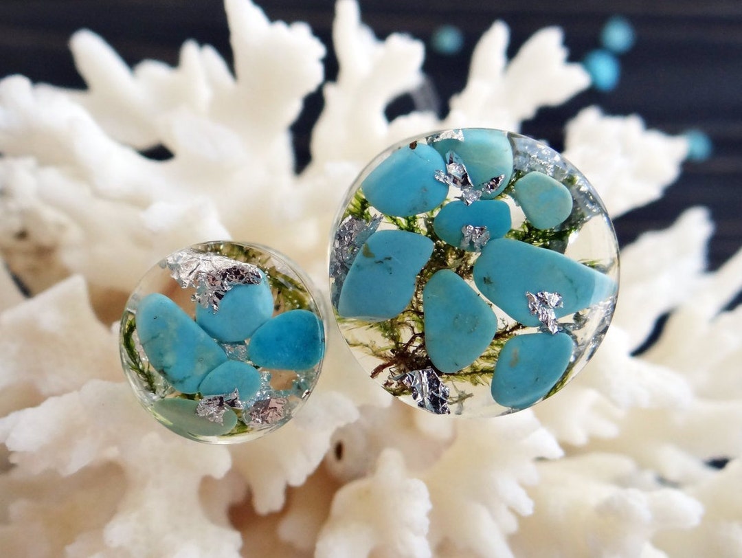 Turquoise Gauges Turquoise Plugs December Birthstone Jewelry Mermaid ...