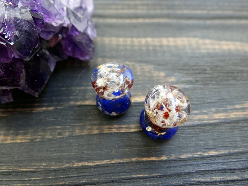 Lapis Lazuli Plugs Double Sided Plug Mismatched Earrings Baby | Etsy