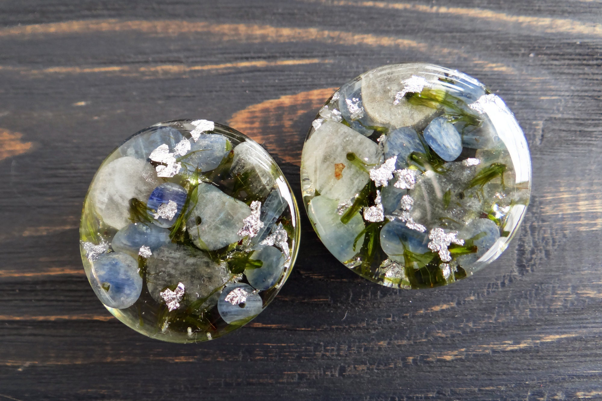 Labradorite plugs Kyanite plugs for men for women Stone plugs | Etsy