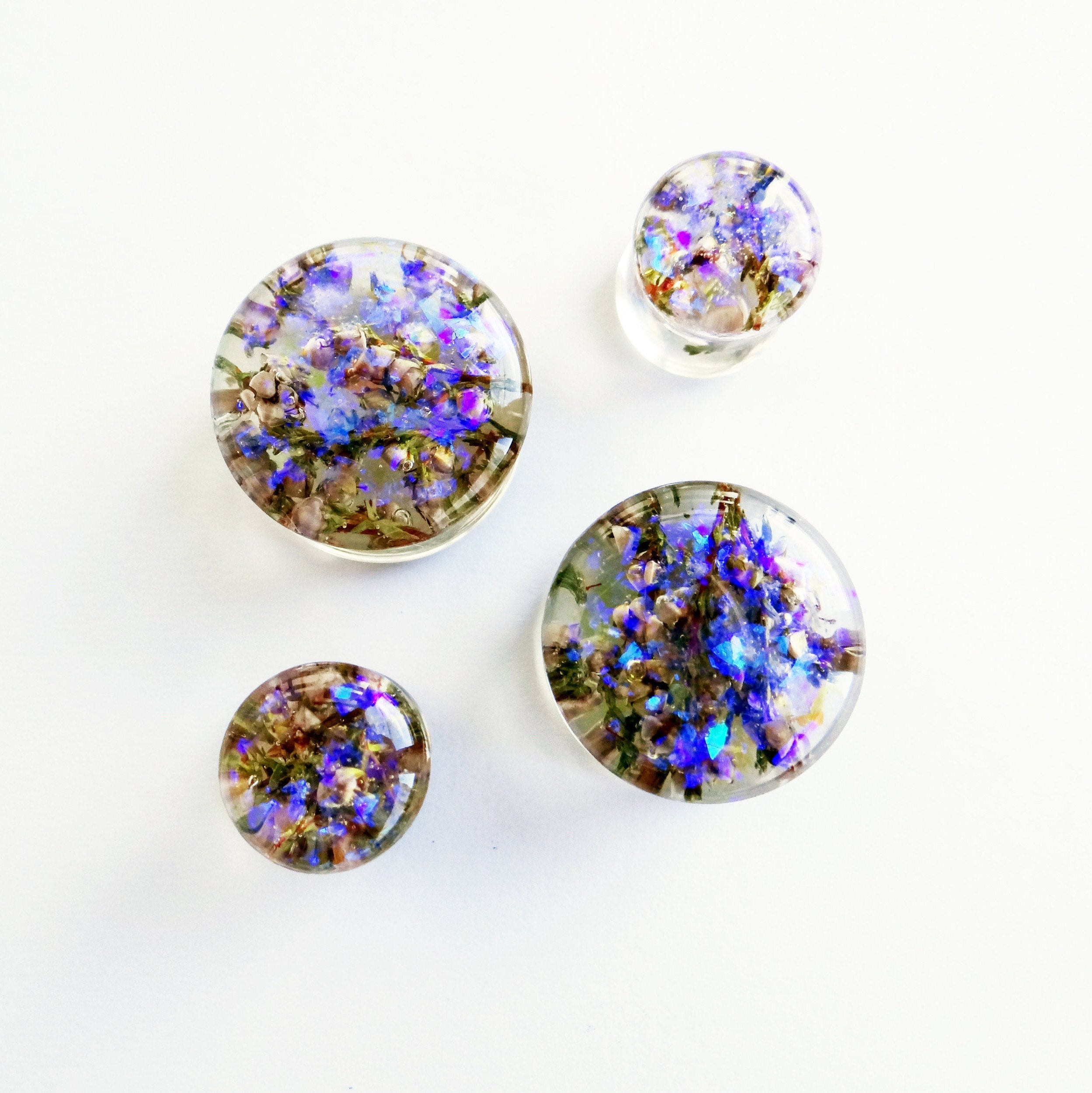 Heather plugs Sparkle plugs 4g gauges 2g plugs 0 gauge | Etsy