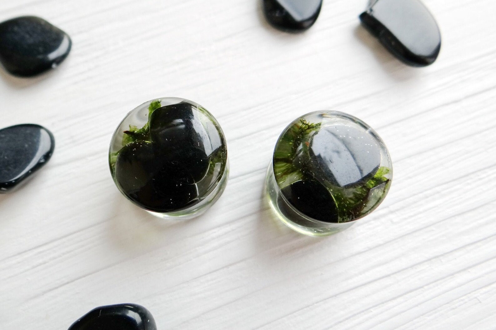 Obsidian Plugs Gauges Genuine Stone Plugs 00g Onyx Plugs and | Etsy