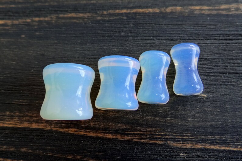 Opalite Plugs Gauges Clear Plugs 4g Plugs 2g Gauges 0g Tunnels | Etsy