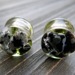 Obsidian Plug Earrings Stone Plugs 0g 10mm Plug and Tunnel Unique Plug ...
