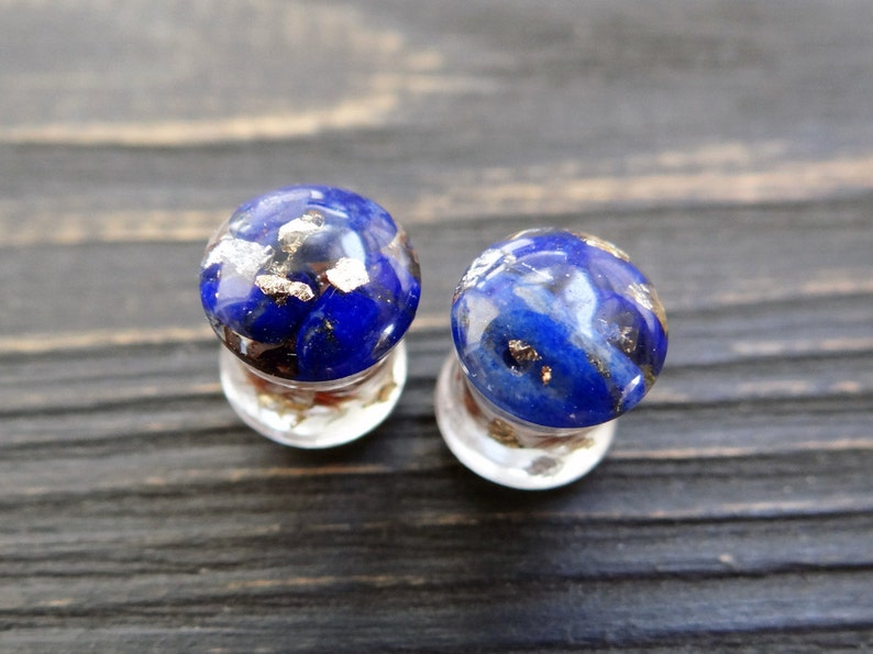Lapis Lazuli Plugs Double Sided Plug Mismatched Earrings Baby | Etsy