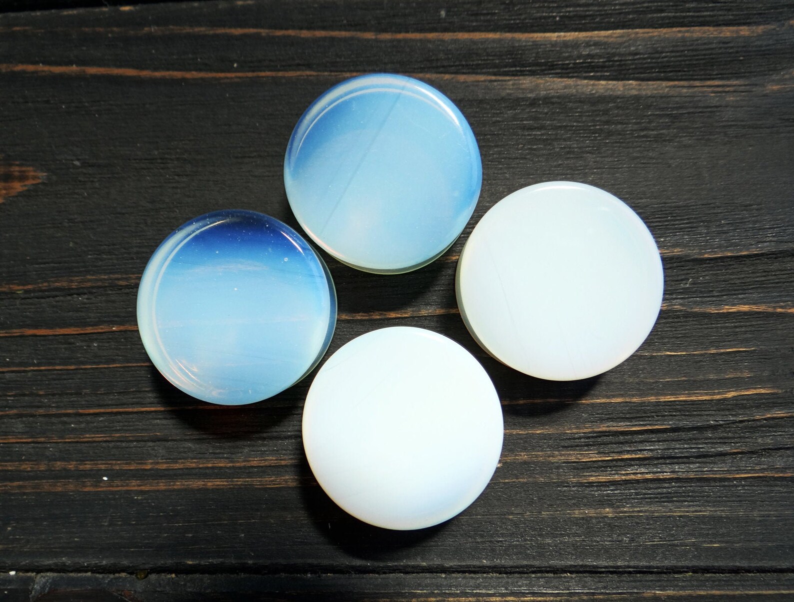 Opalite Plugs Gauges Clear Plugs 4g Plugs 2g Gauges 0g Tunnels | Etsy