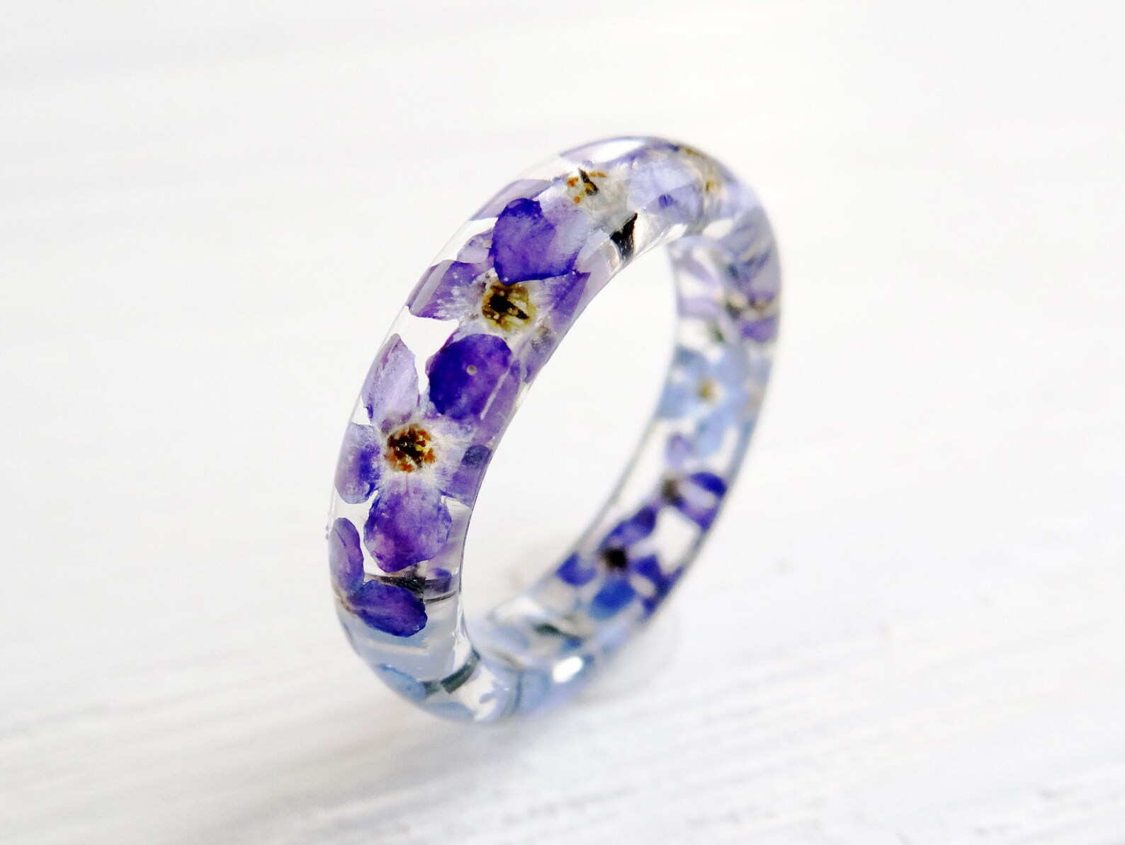 Forget-me-not Ring Nature Ring Promise Ring for Couple Forest | Etsy