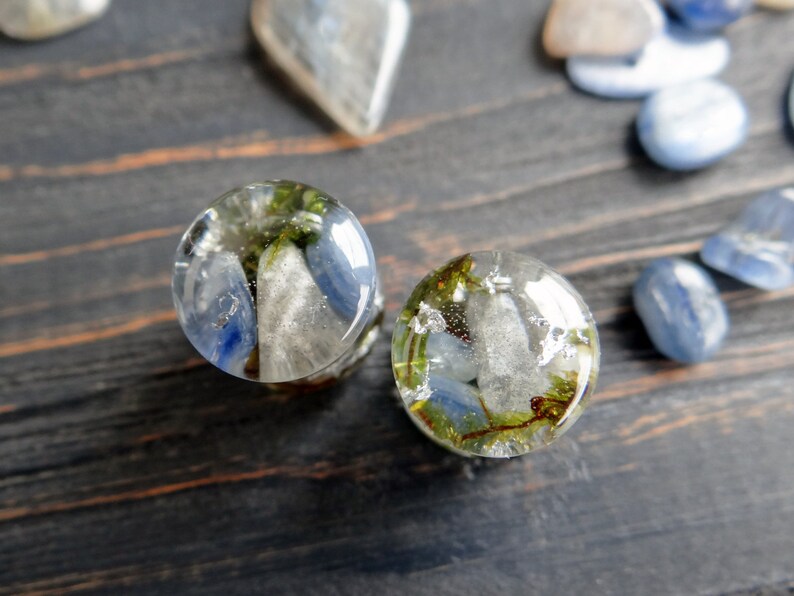 Labradorite plugs Kyanite plugs for men for women Stone plugs | Etsy