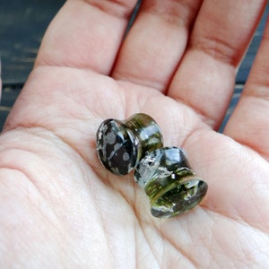 Obsidian Plug Earrings Stone Plugs 0g 10mm Plug and Tunnel Unique Plug ...