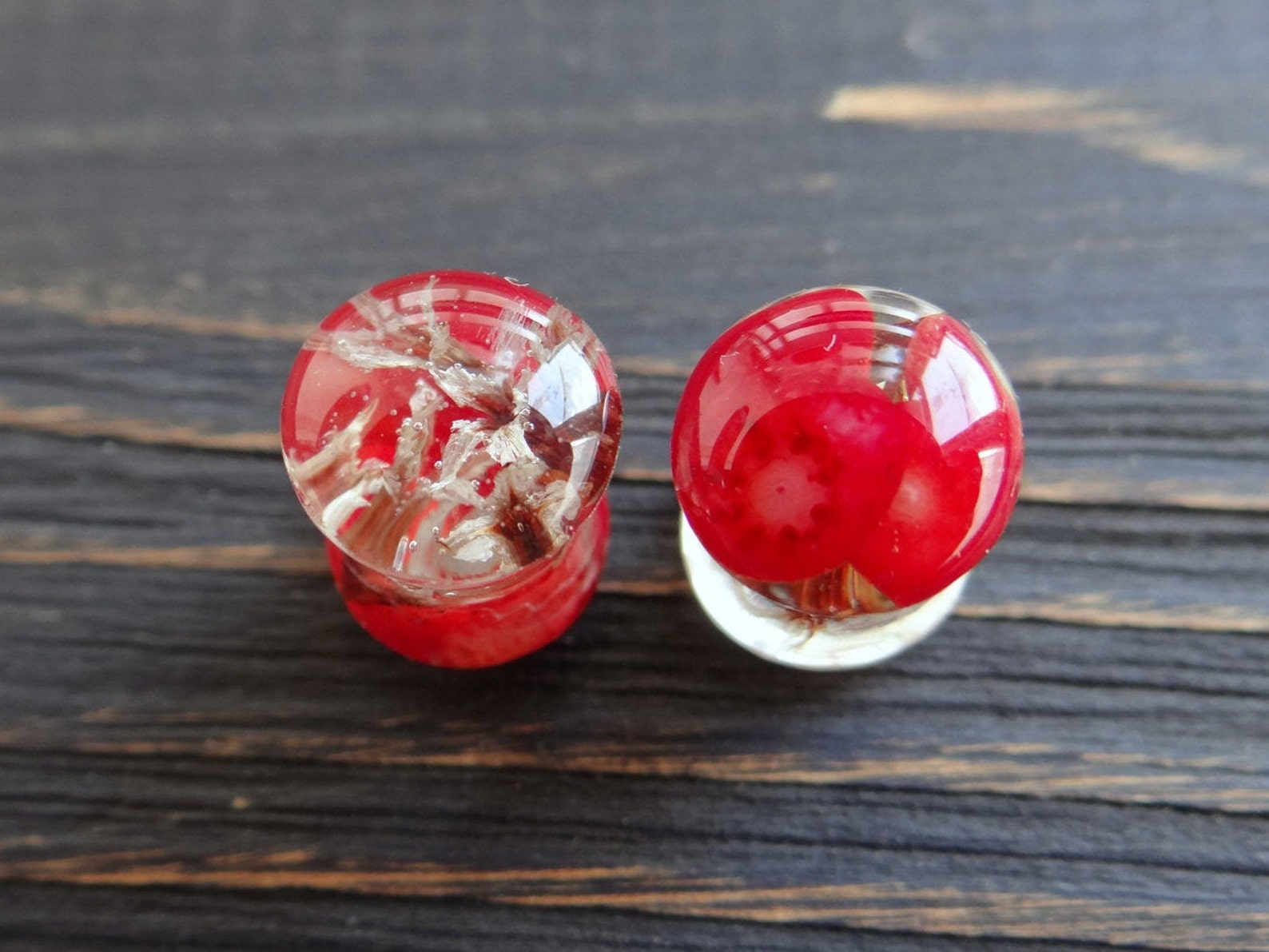 Stone Plugs 00g Coral Plugs Floral Plugs Double Sided Plug - Etsy