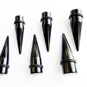 Ear Tapers Set 14g, 12g, 10g, 8g, 6g, 4g, 2g, 0g, 00g Stretching Kit ...