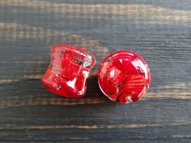 Red Plugs Genuine Coral Plugs Gauges 00 Ear Plug Stone Plugs - Etsy