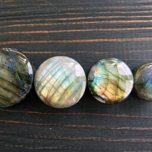 Labradorite Plugs and Tunnels Moonstone Plug 00 Gauges 0g Plugs Organic ...