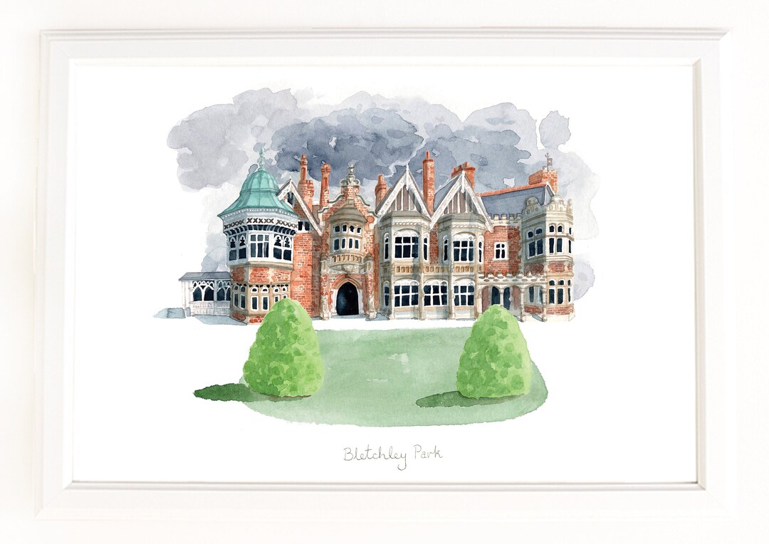 Bletchley Park Watercolour Illustration: A Signed Limited Edition ...