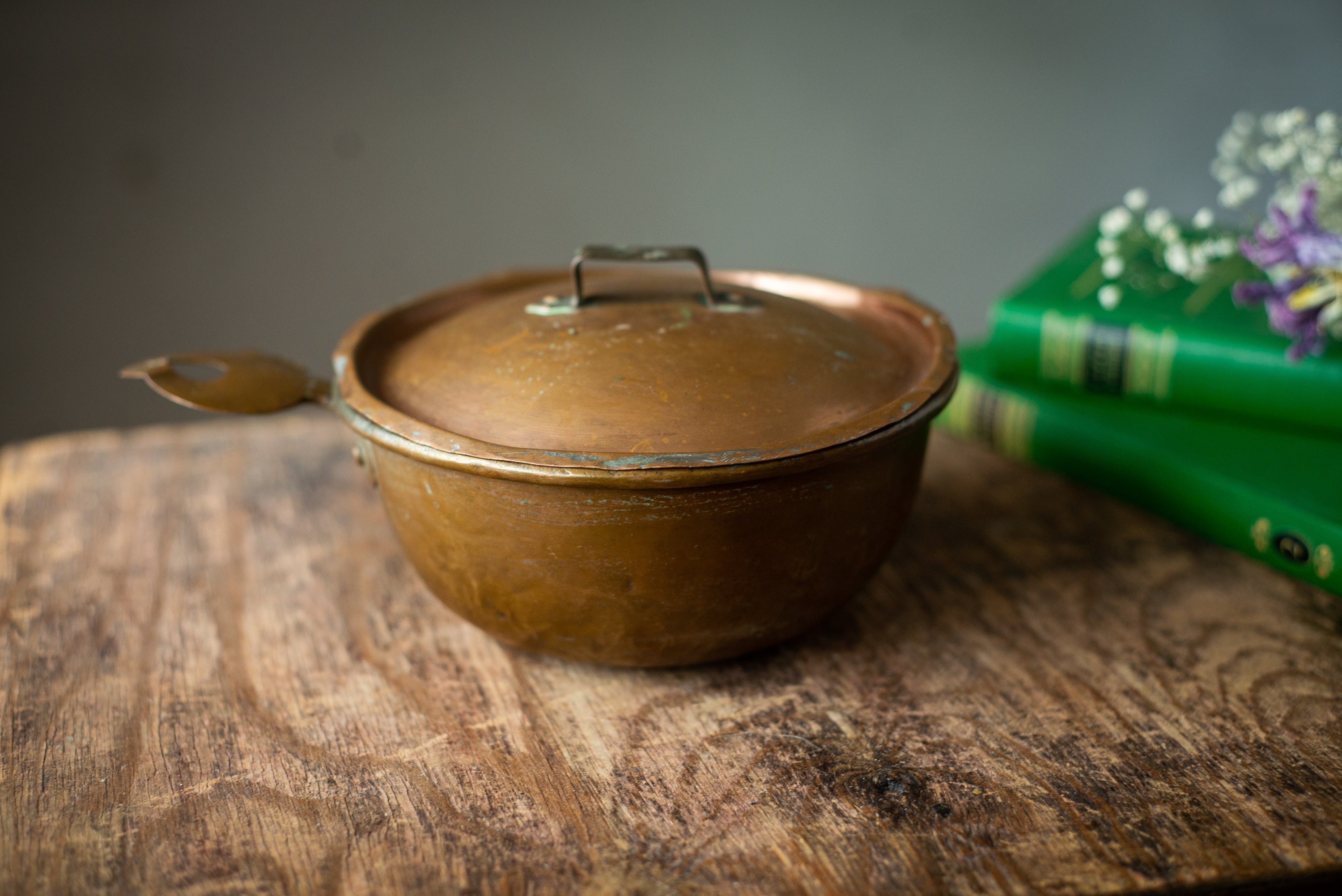 Vintage Brass Pot With Lid Rustic Cabin Decor 1960s Antique Etsy