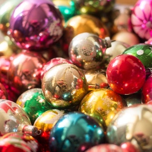 Assorted Glass Christmas Tree Ball Ornaments Assortment Xmas - Etsy