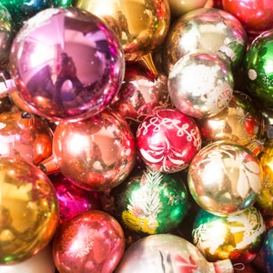 Assorted Glass Christmas Tree Ball Ornaments Assortment Xmas - Etsy