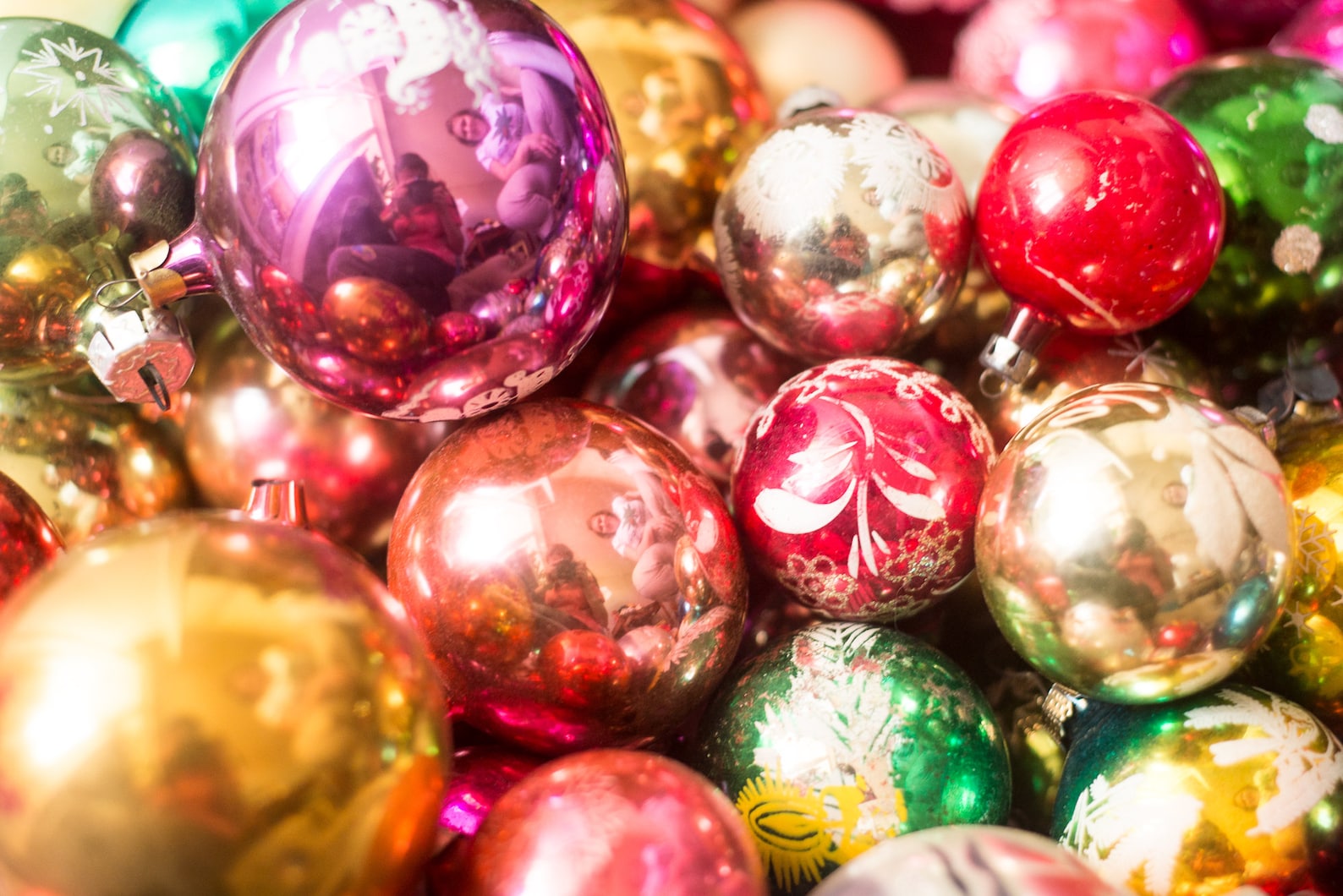 Assorted Glass Christmas Tree Ball Ornaments Assortment Xmas - Etsy