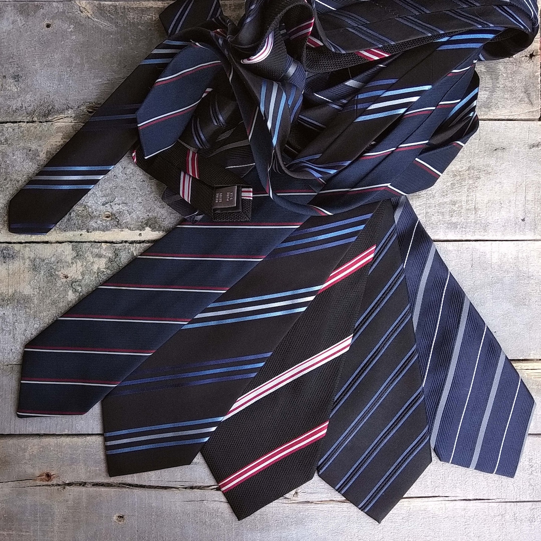 Vintage Silk Striped Neckties, Retro Style Formal Ties, Christmas ...