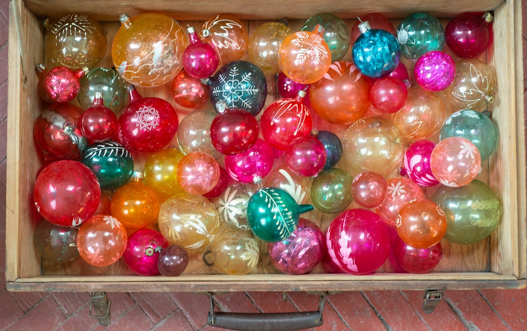 Colorful Christmas Ornaments Set, Lollipop Glass, Assorted Xmas ...