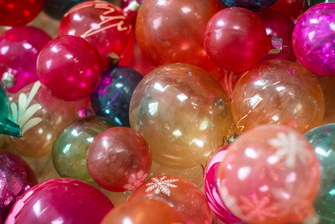 Colorful Christmas ornaments set lollipop glass assorted | Etsy