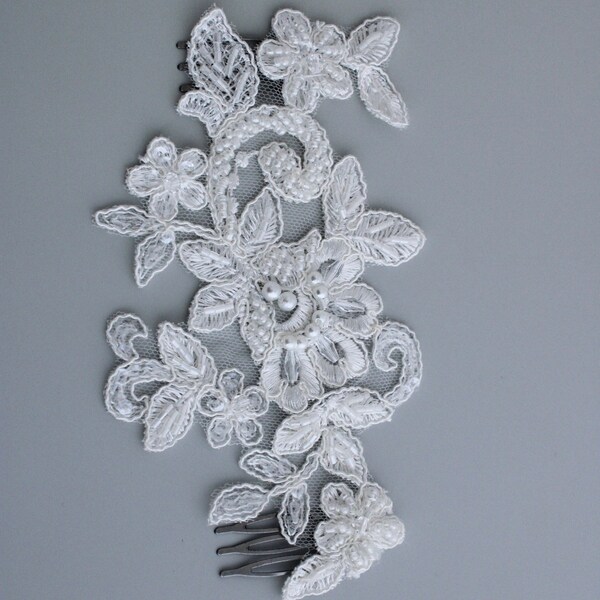 Lace Bridal Comb - Etsy