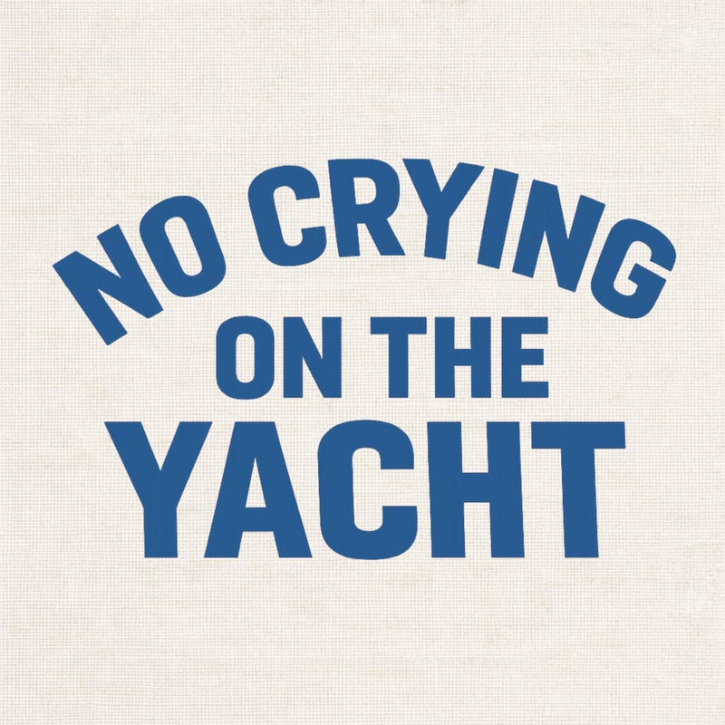 No Crying on Yacht - Etsy