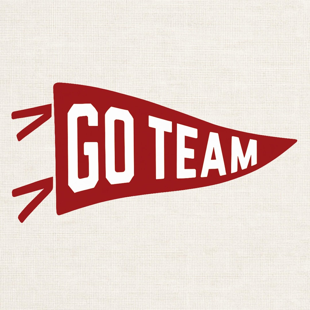Go Team Pennant PNG, Sports Shirt Design, Print on Demand (digital ...