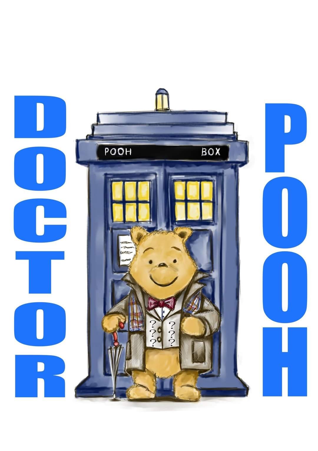Doctor Pooh starring Winnie the Pooh A4 Print - Etsy