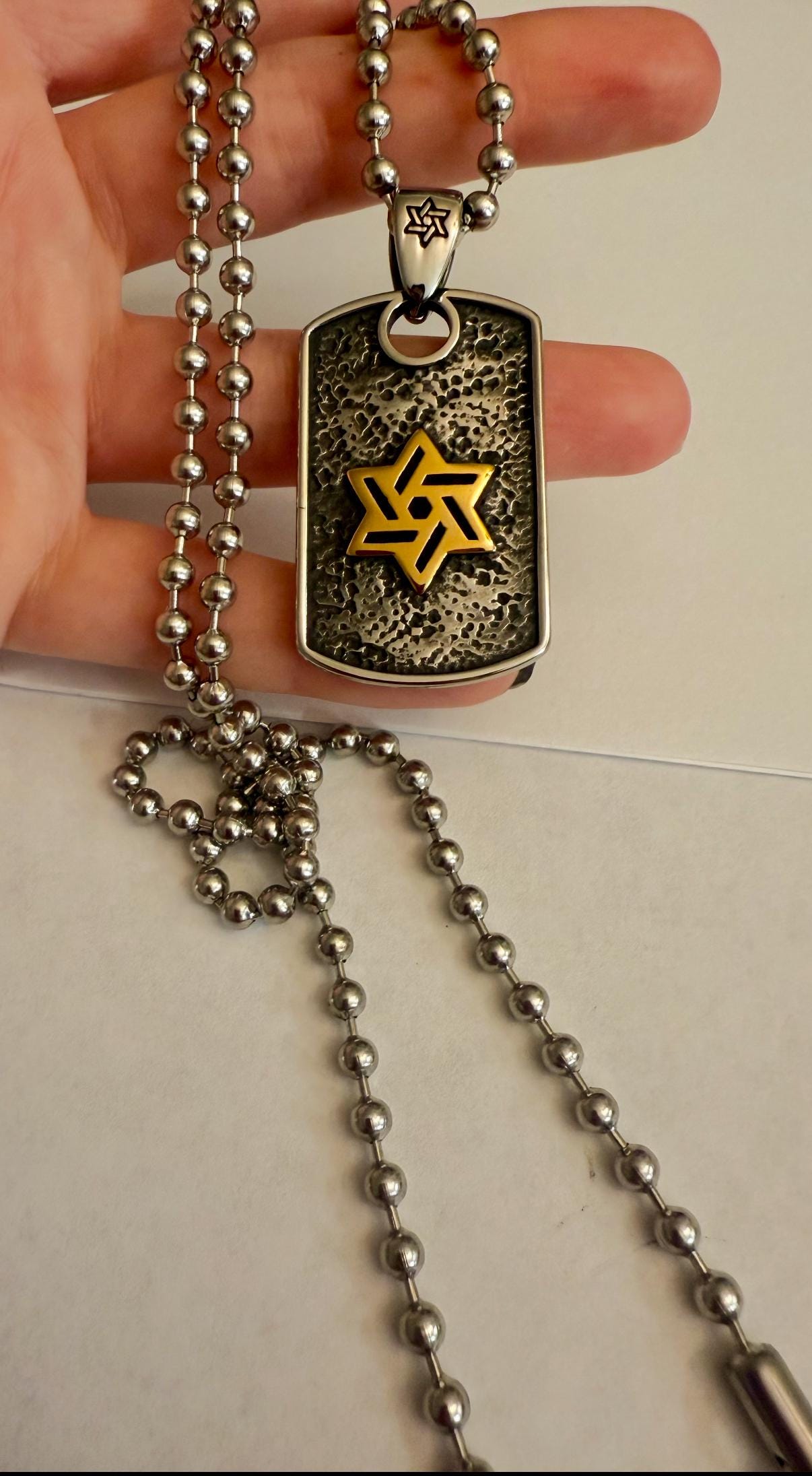 Star of David IDF Dog Tag Pendant. - Etsy