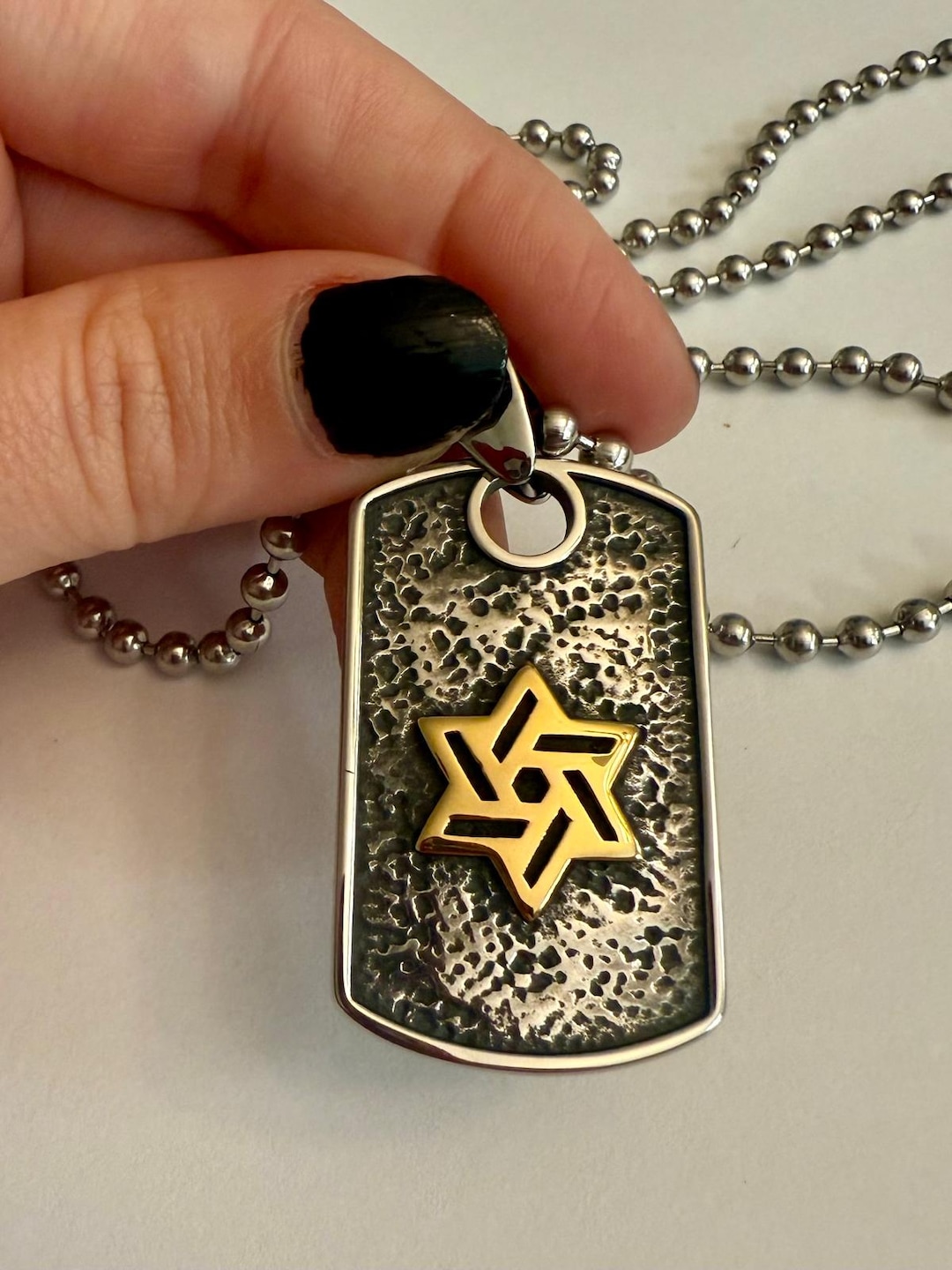Star of David IDF Dog Tag Pendant. - Etsy