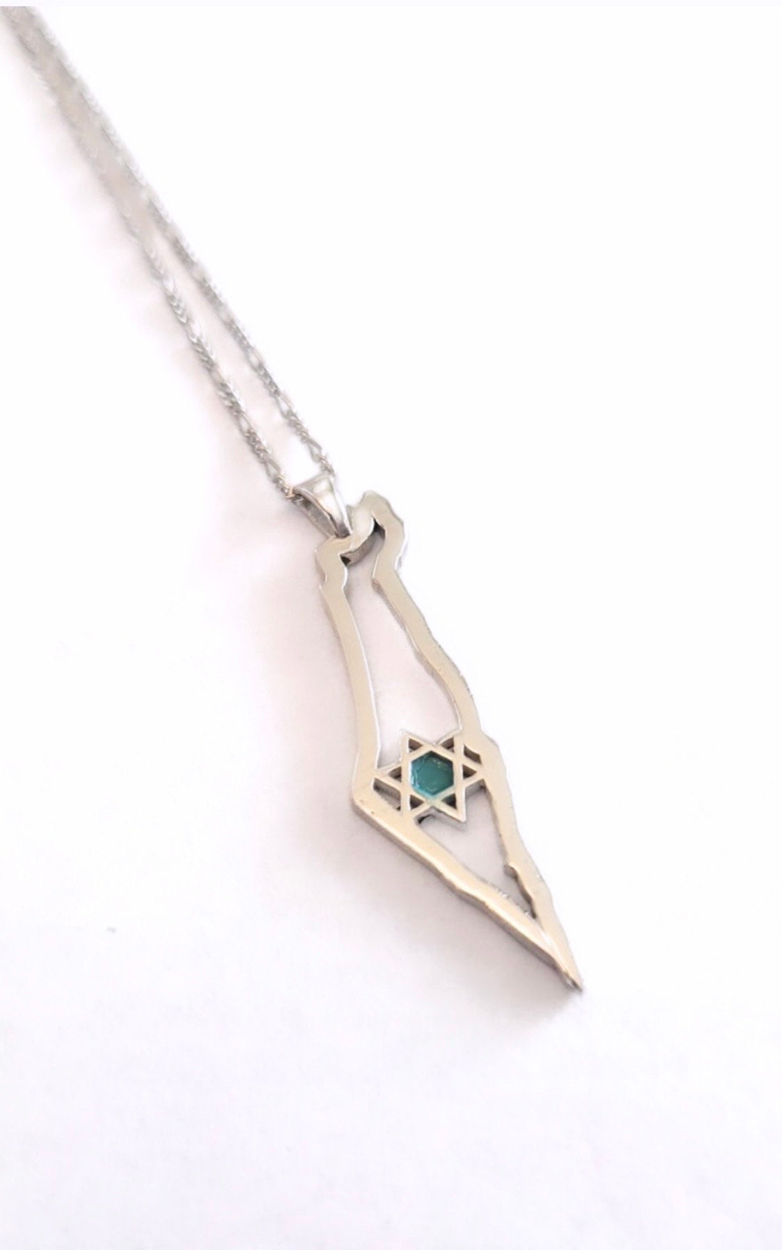 Map of Israel With Star of David and Stone - Etsy