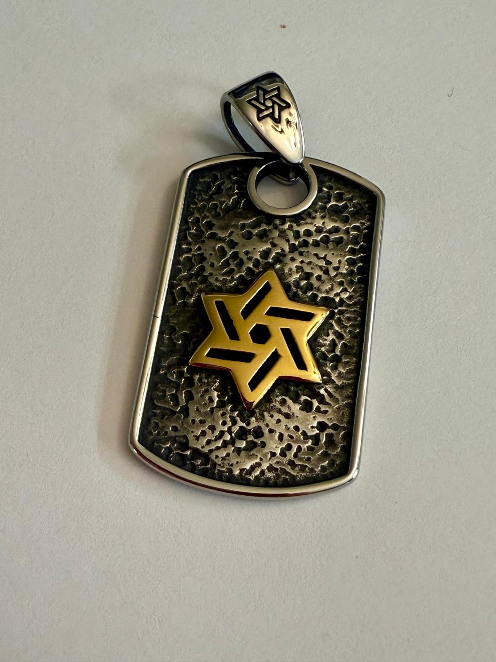 Star of David IDF Dog Tag Pendant. - Etsy