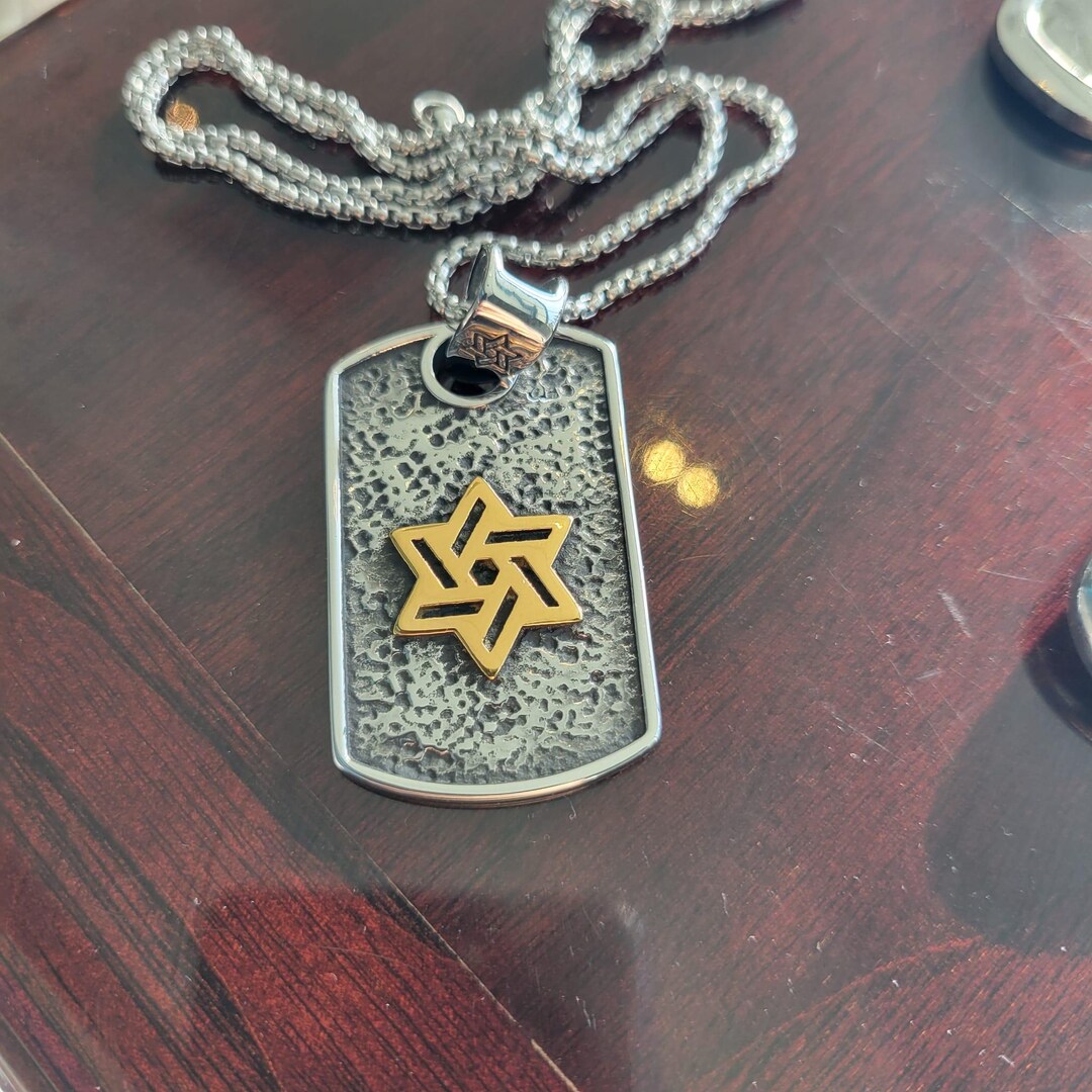 Star of David IDF Dog Tag Pendant. - Etsy