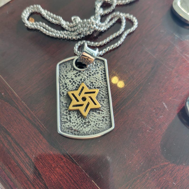 Star of David IDF Dog Tag Pendant. - Etsy