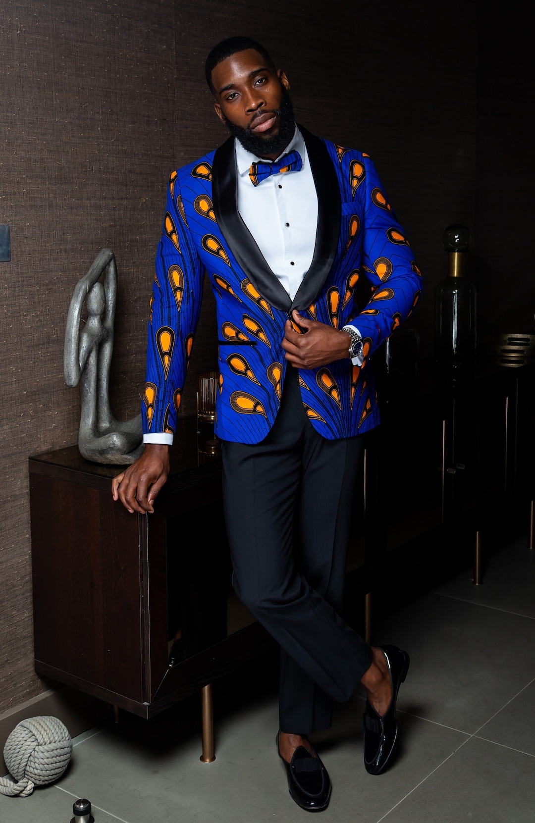 African Print Blazer, Men African Clothing, African Print, African ...