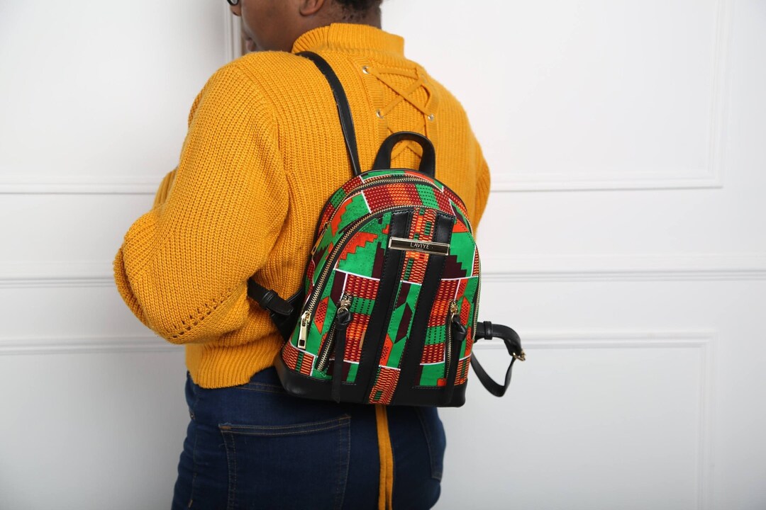 African Print Womens Backpack Ethnic Kids School Mini Rucksack ...