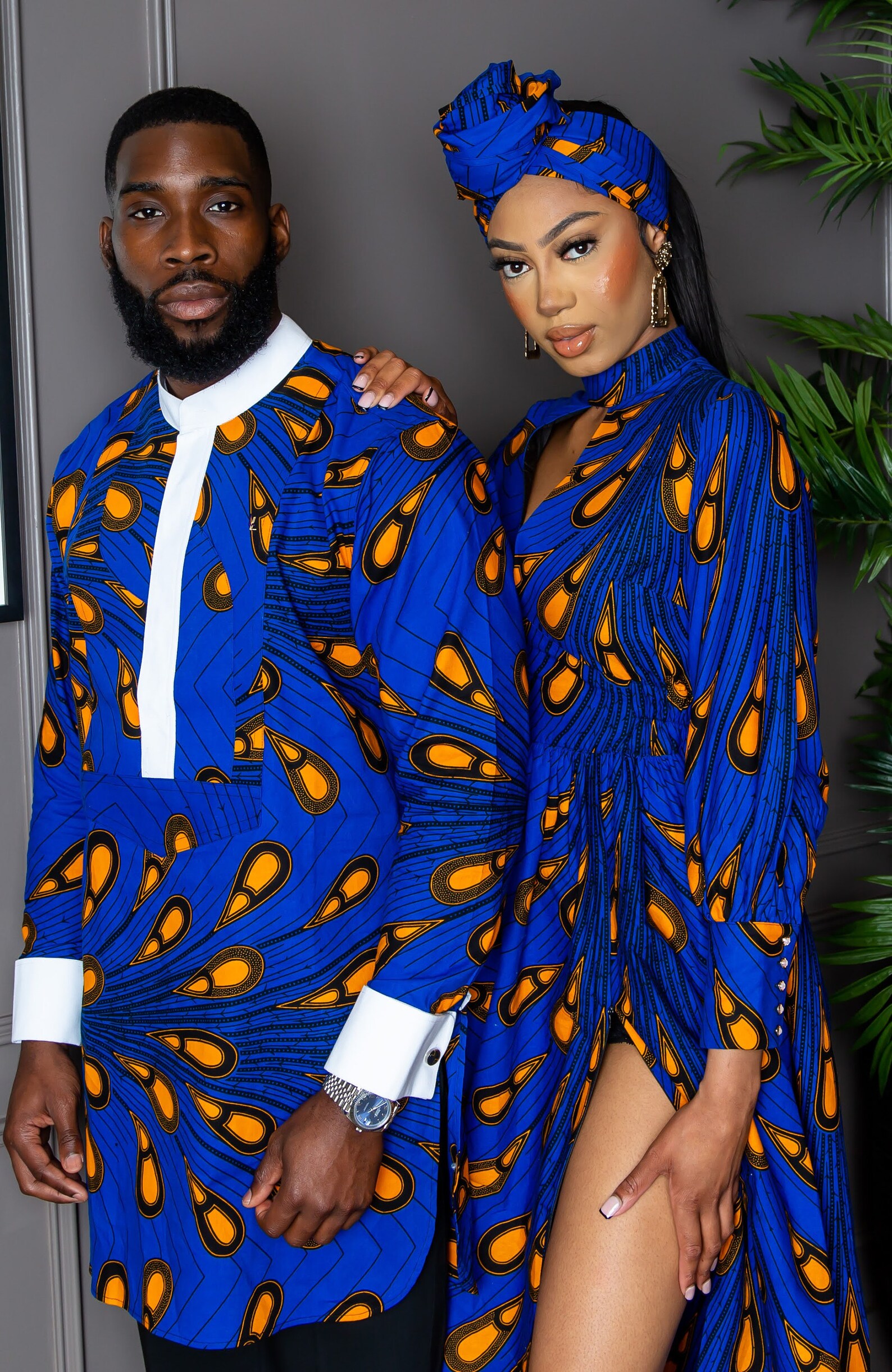African Maxi Dress Long Sleeved Turtleneck Plunge African Etsy