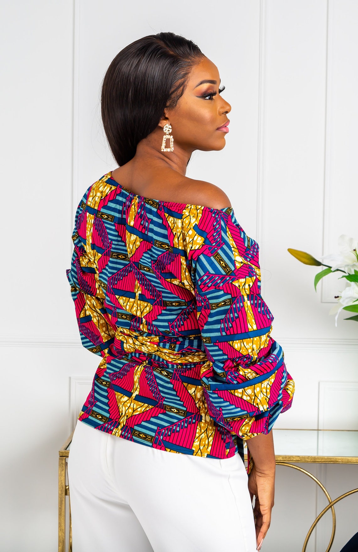 African Print Wrap Top African Top African Fashion Blouse - Etsy UK