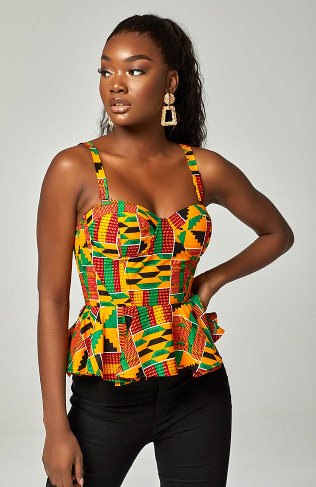 Kente Corset Top, Ankara Corset Top, African Print Top, Latest Corset ...
