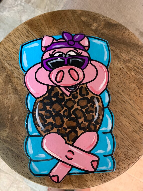 Pool Pig Float Door Hanger - Etsy