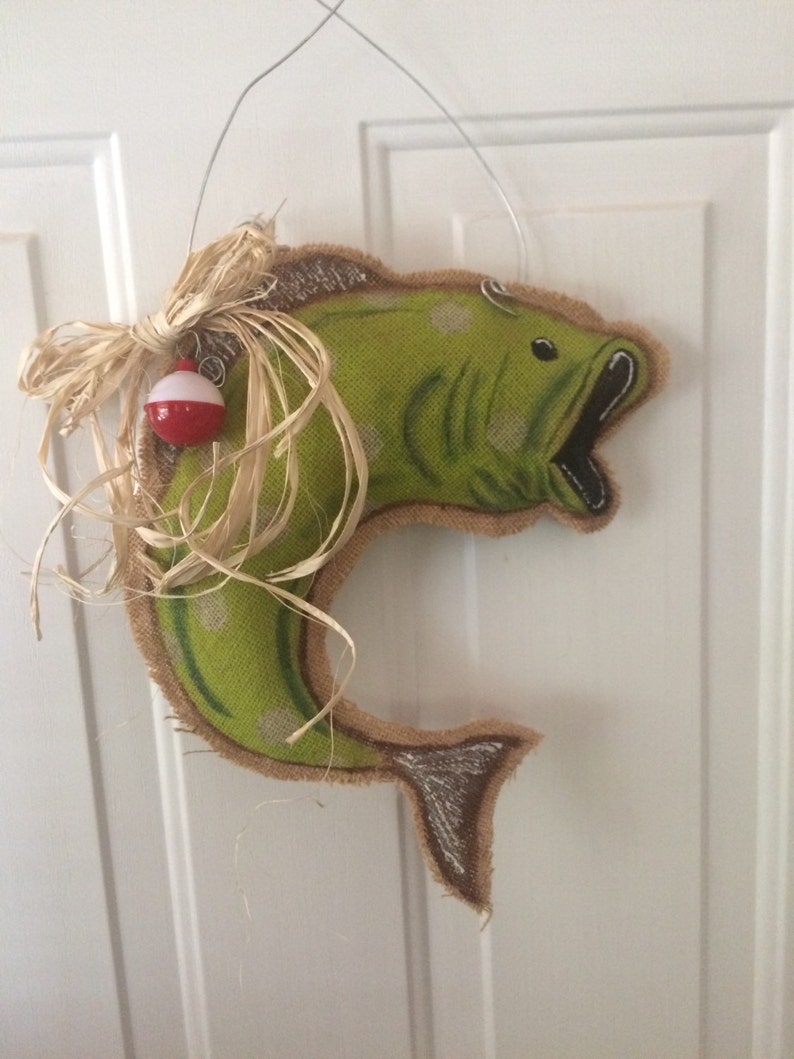 Burlap Fish Door Hanger - Etsy