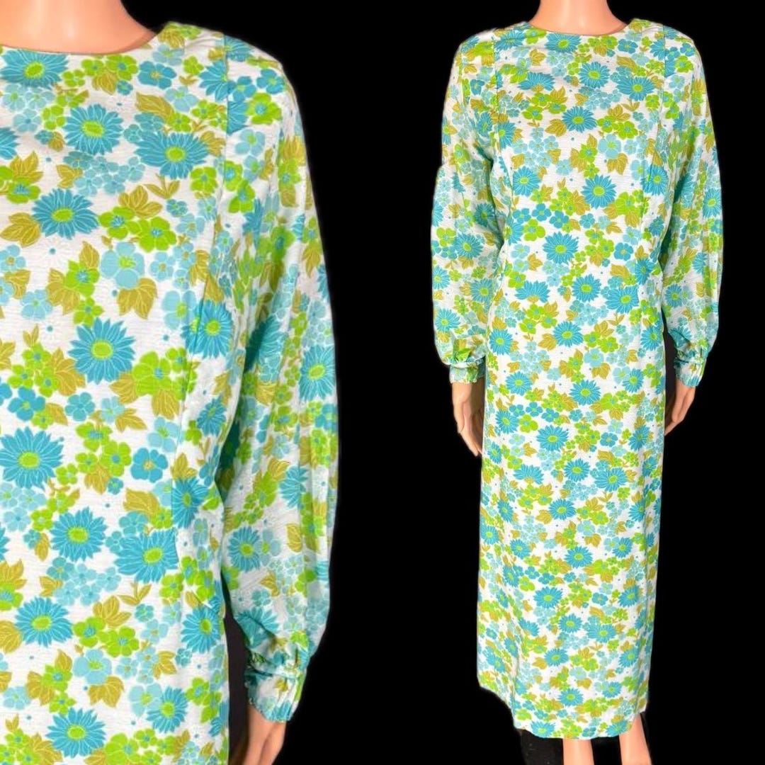 Fab 1960s Mod Volup Maxi Dress - Etsy
