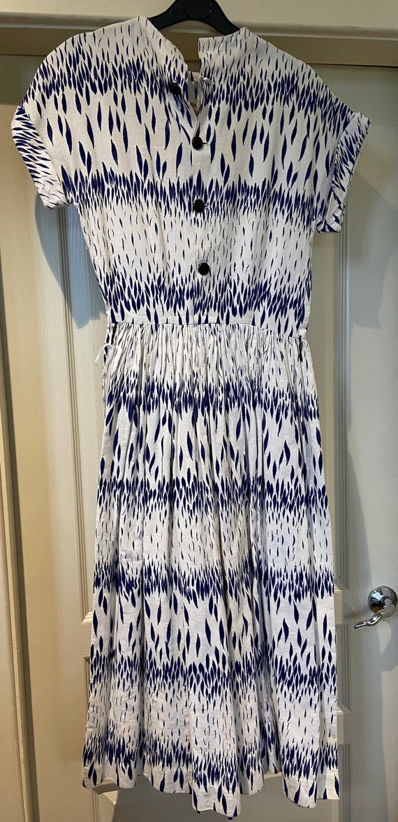 Beautiful late 40’s bark cloth dress by Betty Barclay - Gem